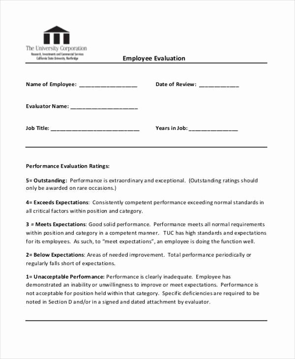 30 90 Day Employee Evaluation Form Example Document Template