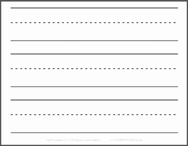 30 Blank Lined Paper For Kindergarten Example Document Template