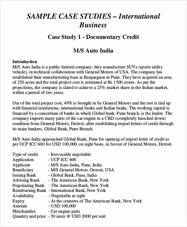 30 Business Case Study Examples Example Document Template