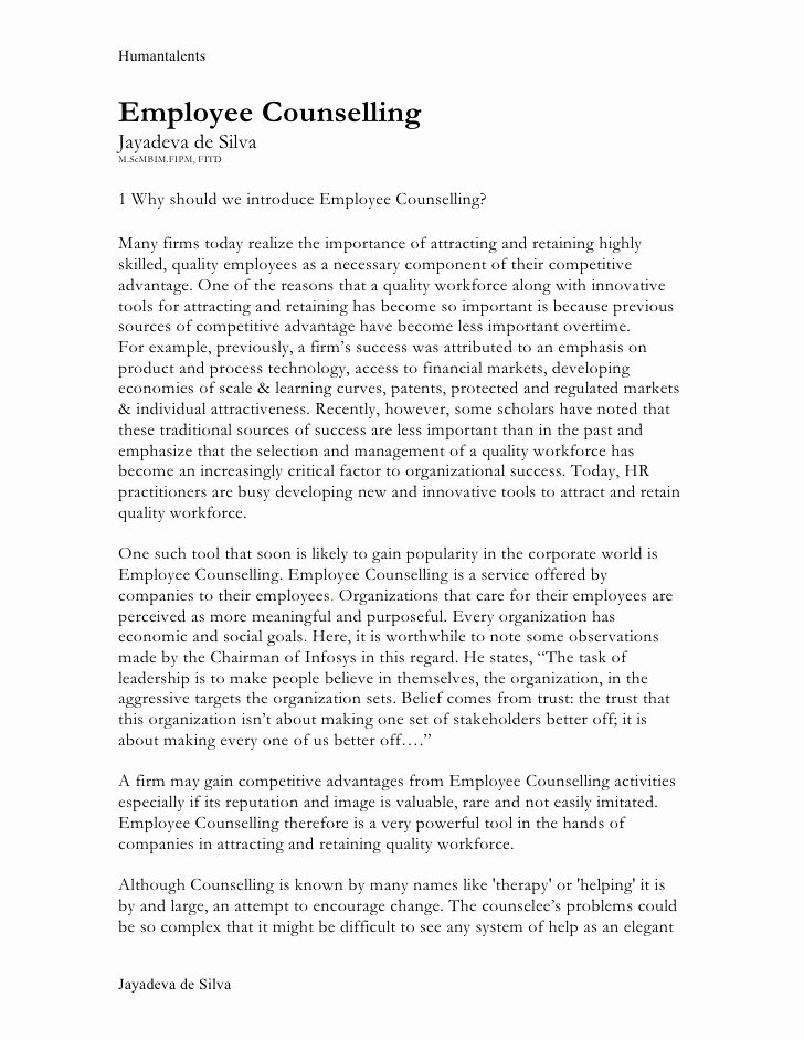 30 Counseling Case Study Example Example Document Template