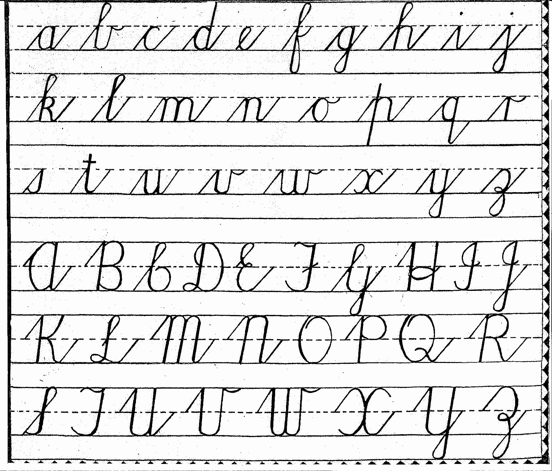 30 Cursive Handwriting Practice Example Document Template
