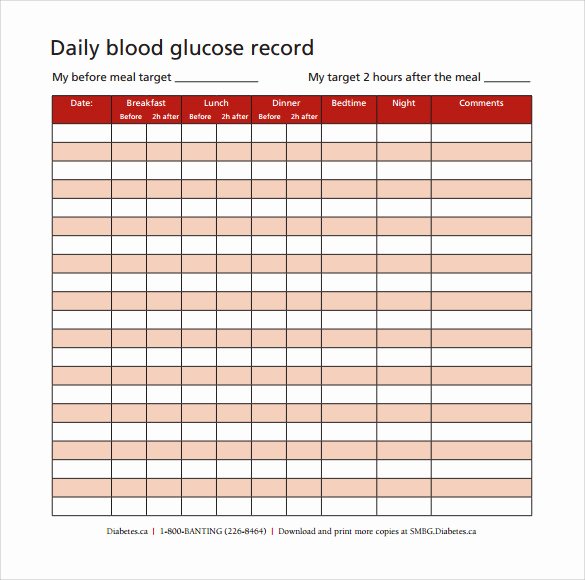 30 Diabetes Tracking Chart Printable Example Document Template