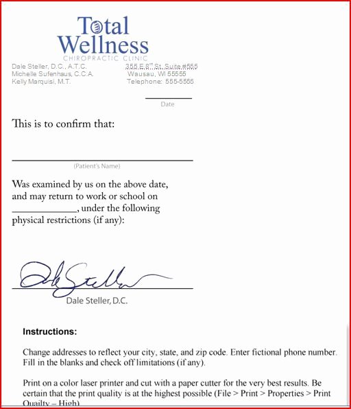 30 Doctors Note With Signature Example Document Template
