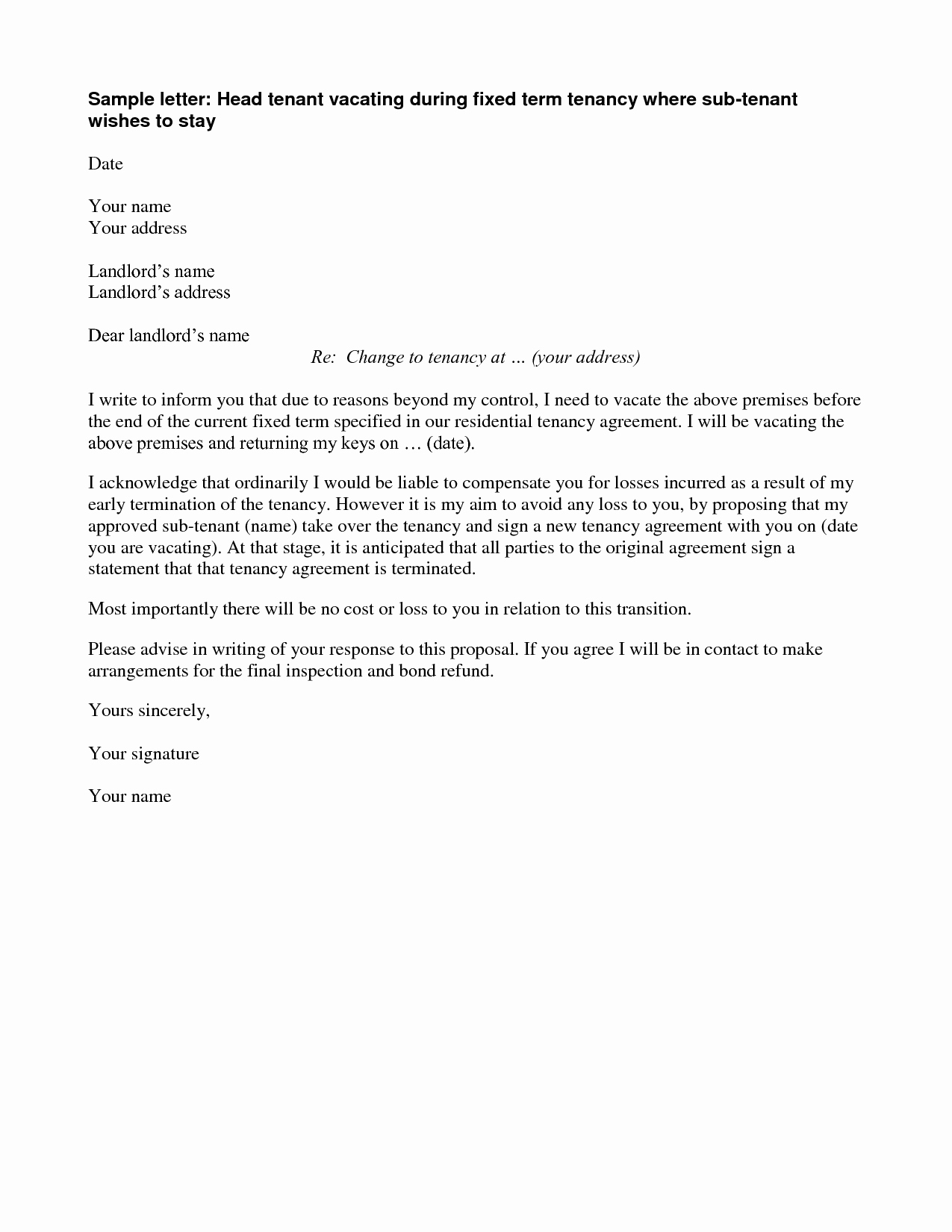 30 End Of Contract Letter Sample Example Document Template