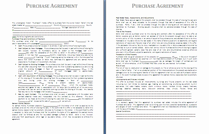 30 Example Of A Purchase Agreement Example Document Template