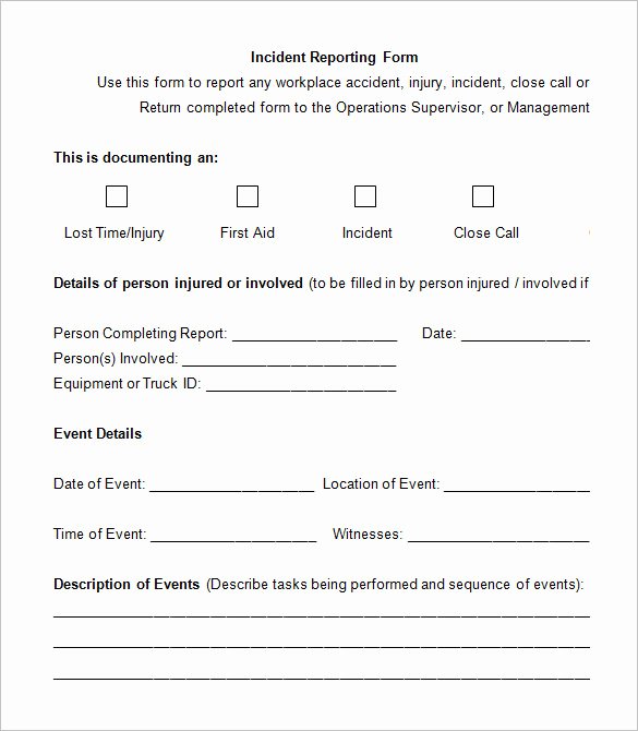30 Example Of Accident Report Example Document Template