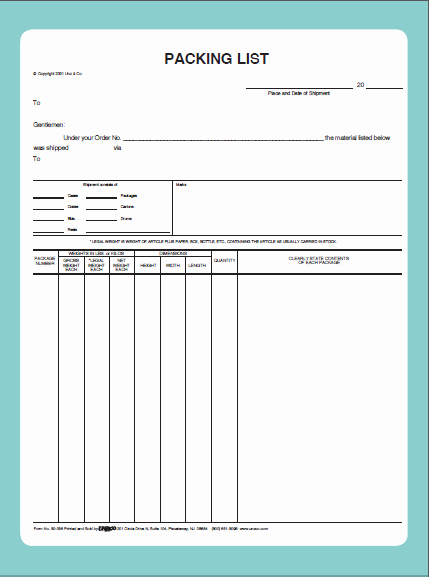 30 Export Packing List Template Example Document Template