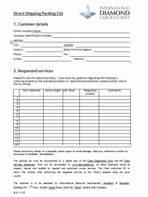 30 Export Packing List Template Example Document Template