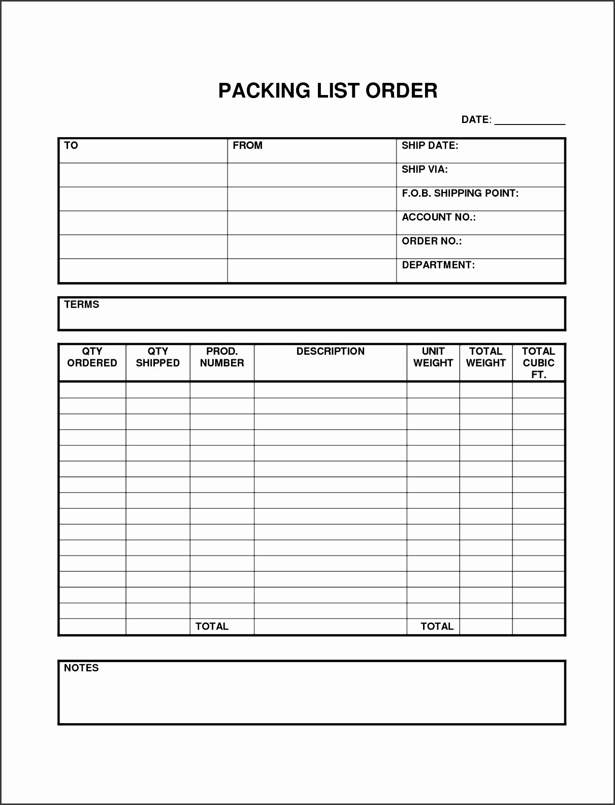 30 Export Packing List Template Example Document Template