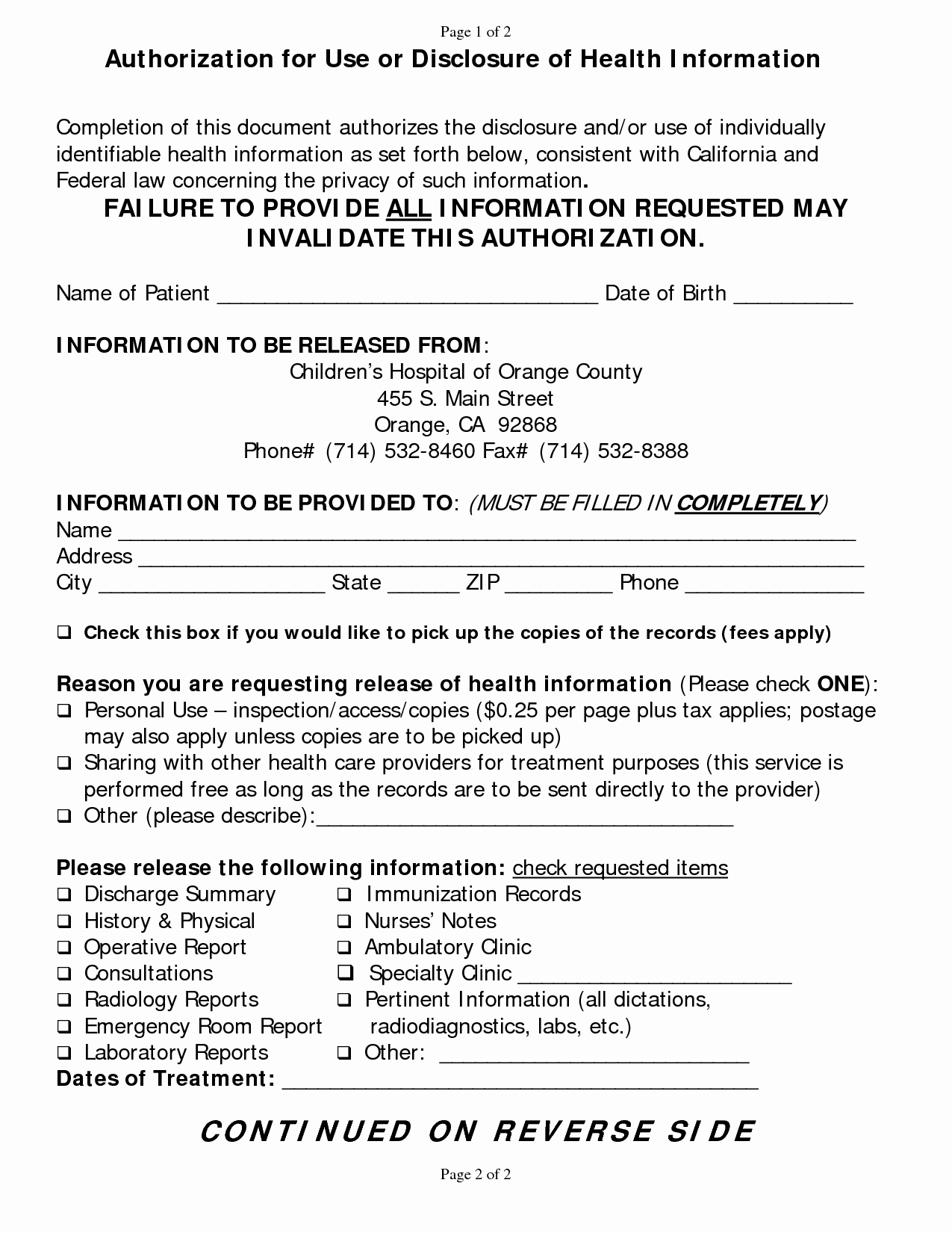 30 Fake Hospital Discharge Forms Example Document Template