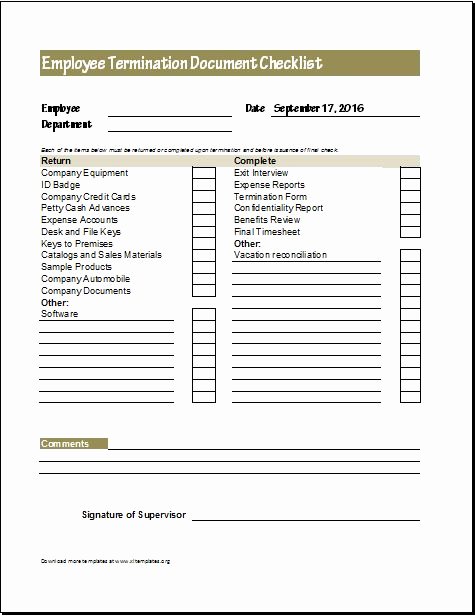 30 Free Employment Termination Forms Example Document Template