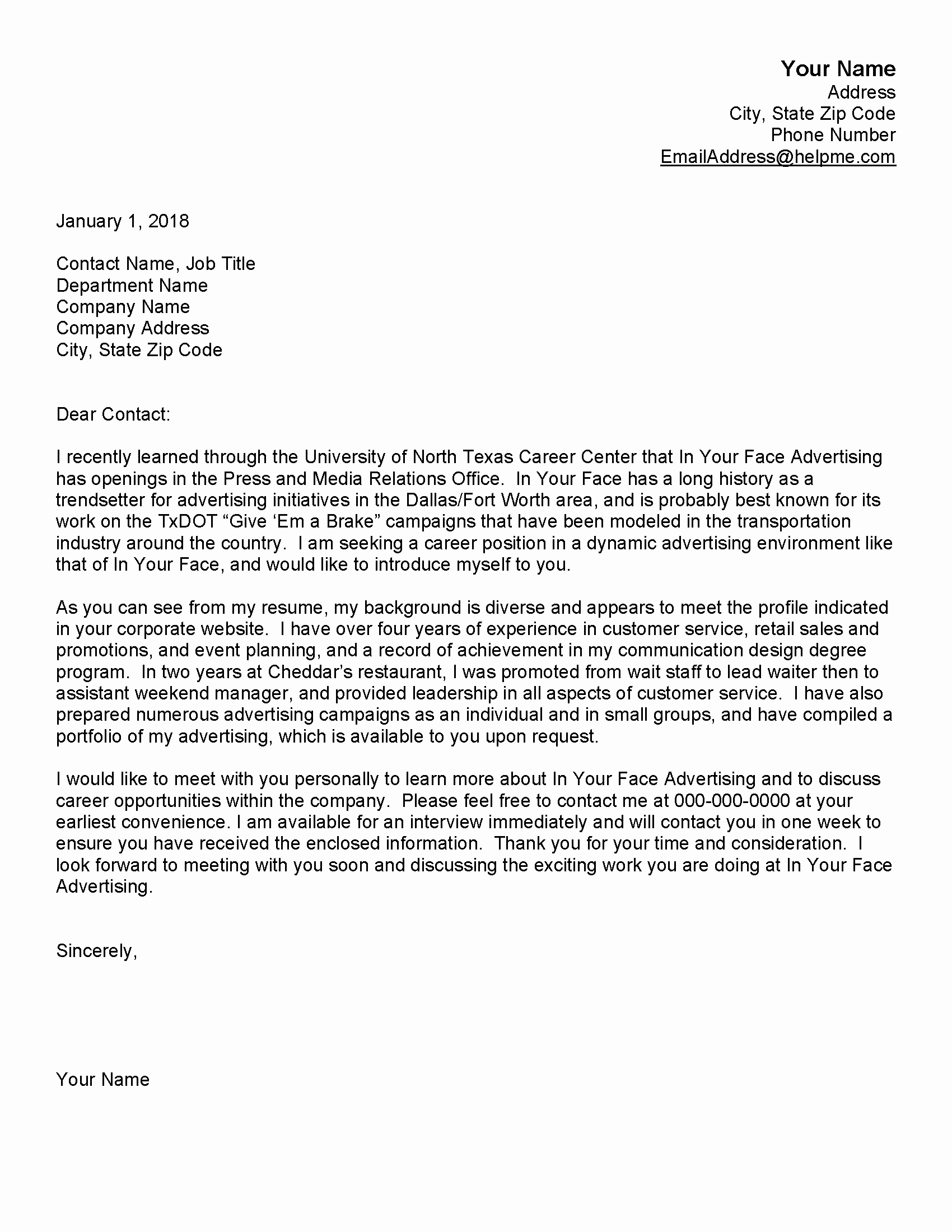 30 Letter Of Application Examples Example Document Template