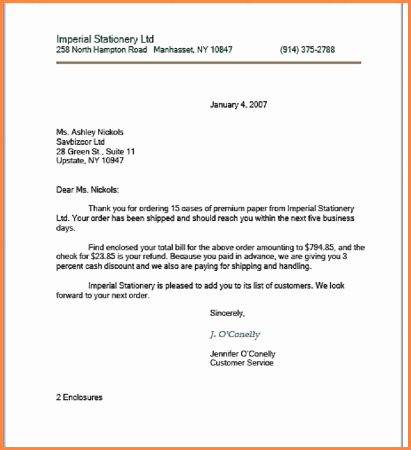 30 Modified Block Letter Format Example Document Template