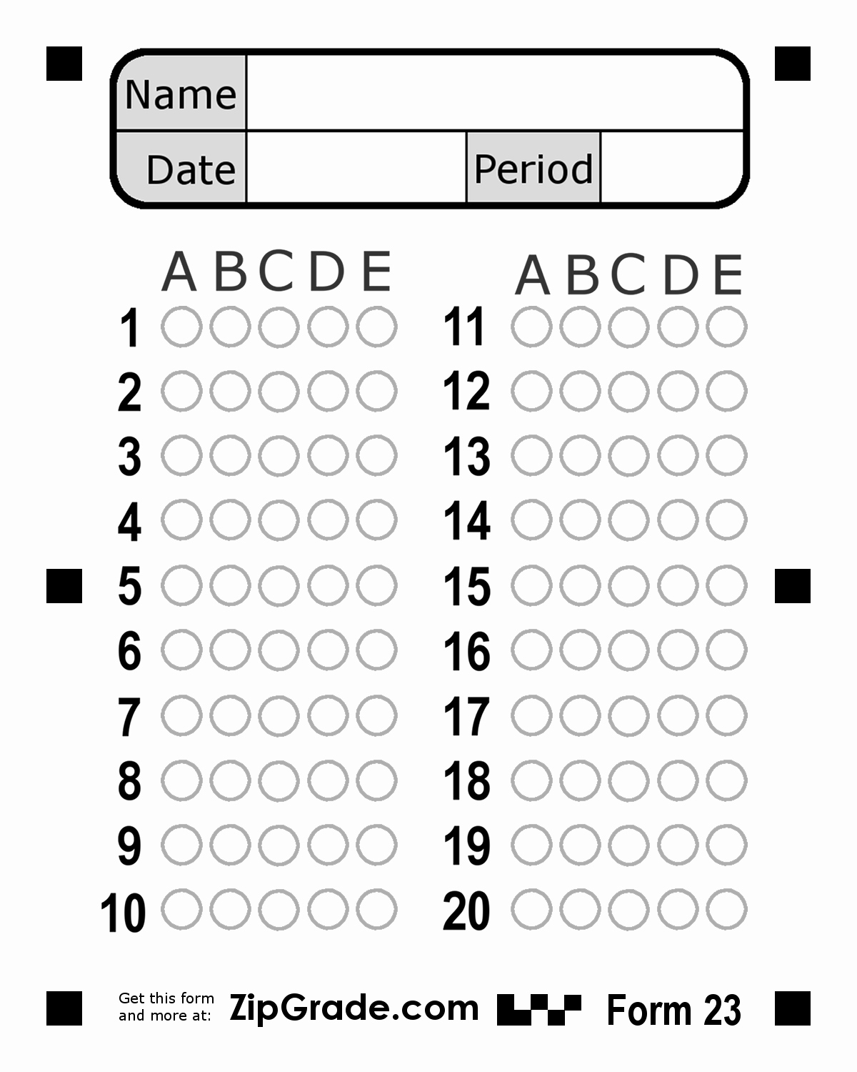 30 Multiple Choice Answer Sheet Example Document Template
