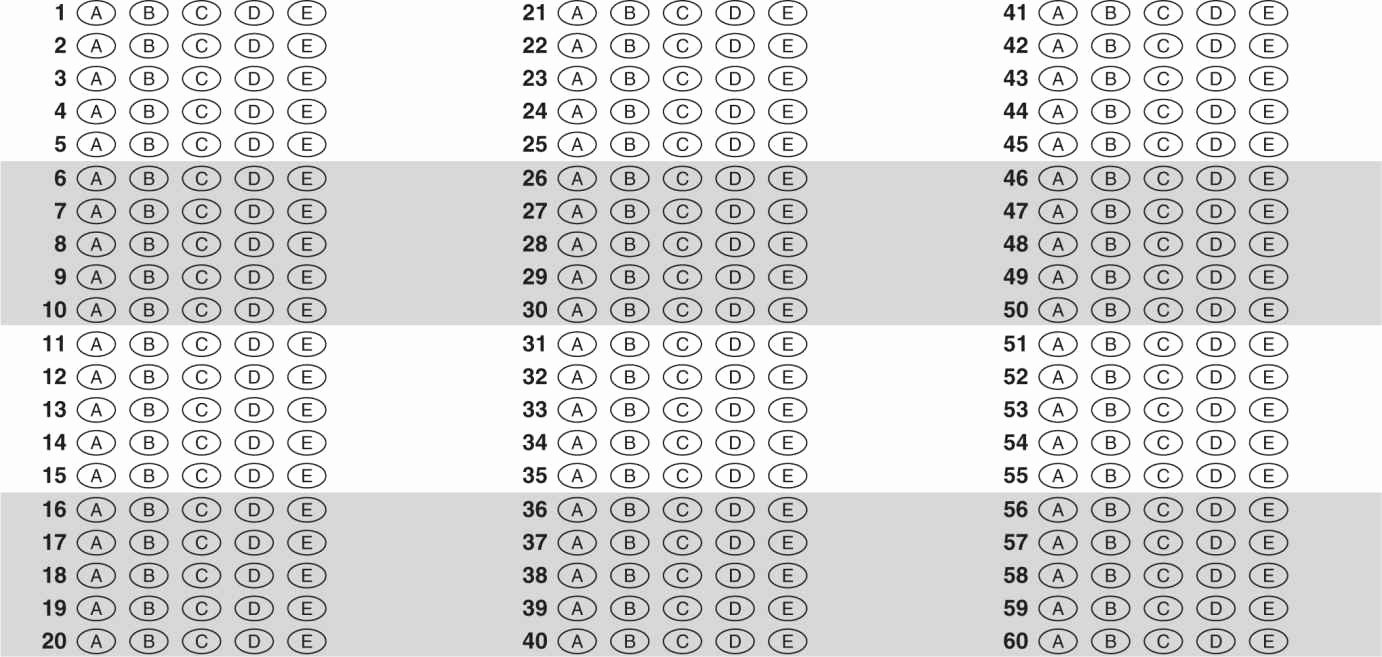 30 Multiple Choice Answer Sheet Example Document Template