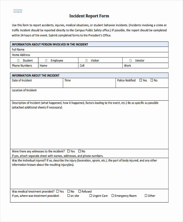30 Nursing Incident Report Sample Example Document Template