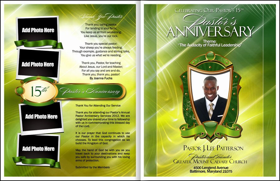 30 Pastoral Anniversary Program Templates Example Document Template