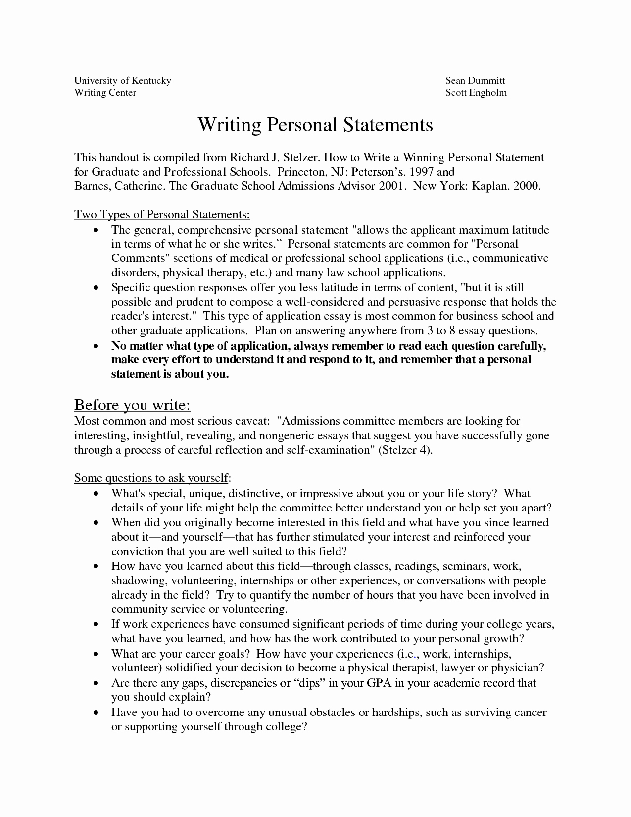 30 Personal Statement For School Example Document Template