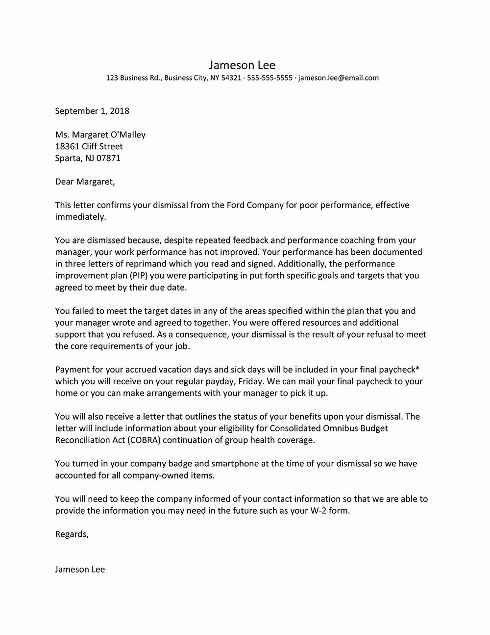 30 Poor Performance Review Samples Example Document Template