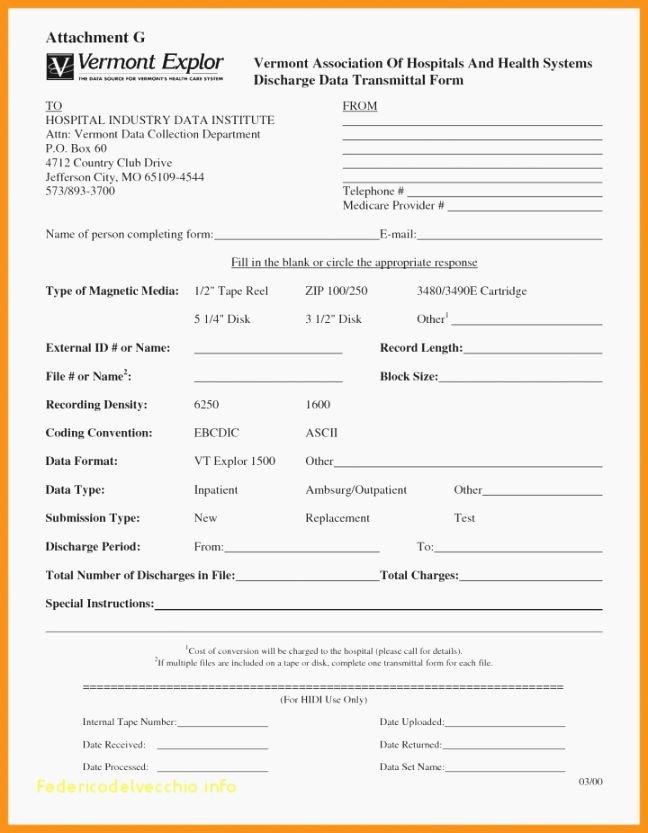 Fake Hospital Discharge Papers Template