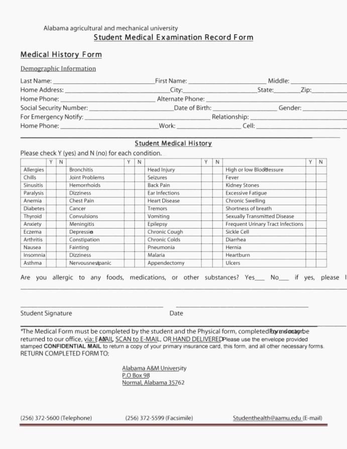 30 Printable Physical Exam Forms Example Document Template 30 Printable Physical Exam Forms Example Document Template