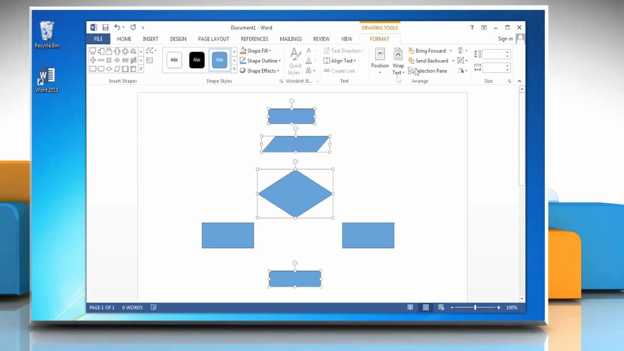 Flow Chart On Word Document