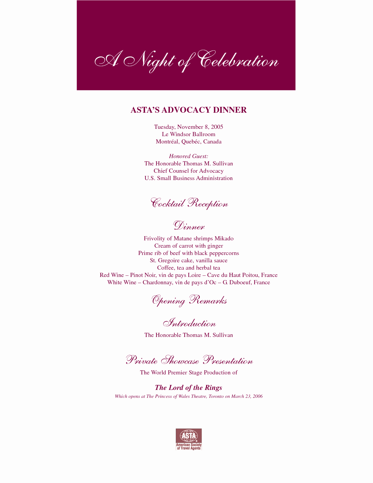 Sample Retirement Party Program Template