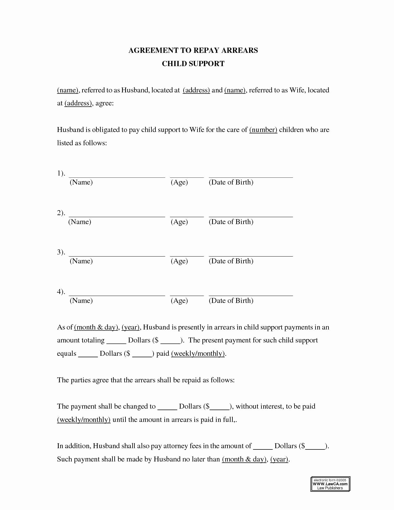 30 Sample Child Visitation Agreement Example Document Template