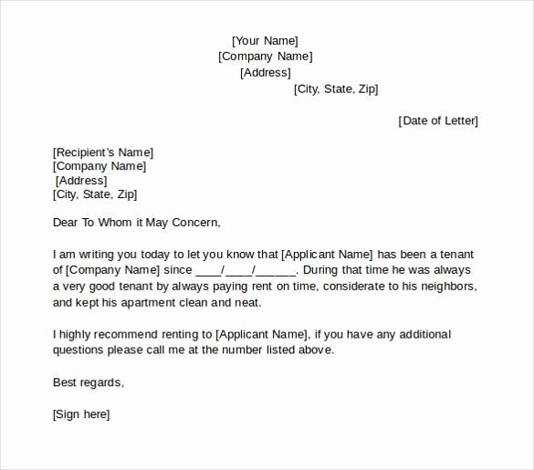 30 Sample Landlord Letters To Tenants Example Document Template