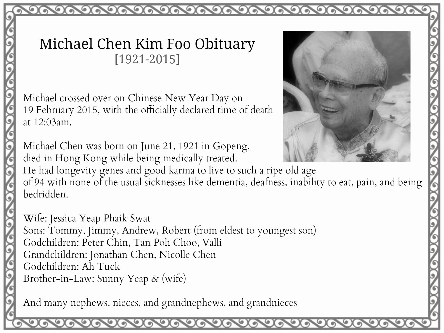 Free Obituary Template For Father