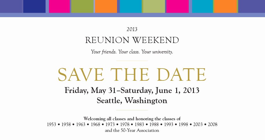 30 Save The Date Class Reunion Example Document Template