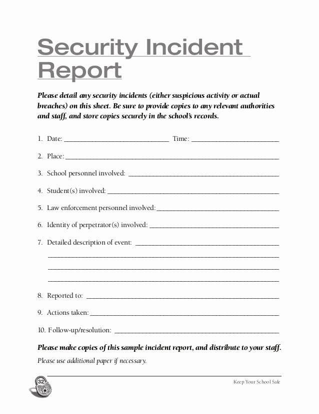 30 Security Daily Activity Report Template Example Document Template