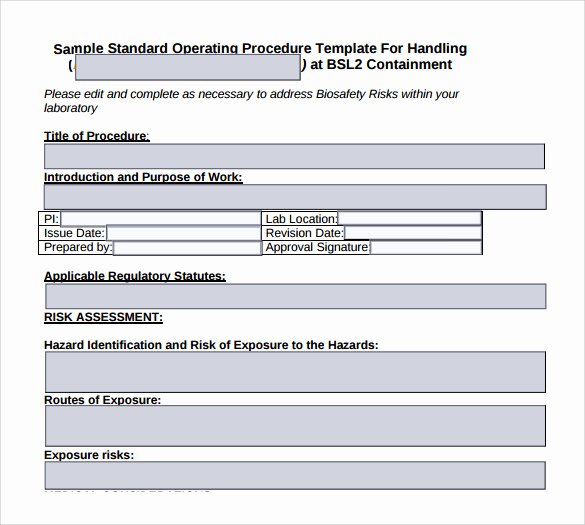 30 Standard Operating Procedures Examples Free Example Document Template