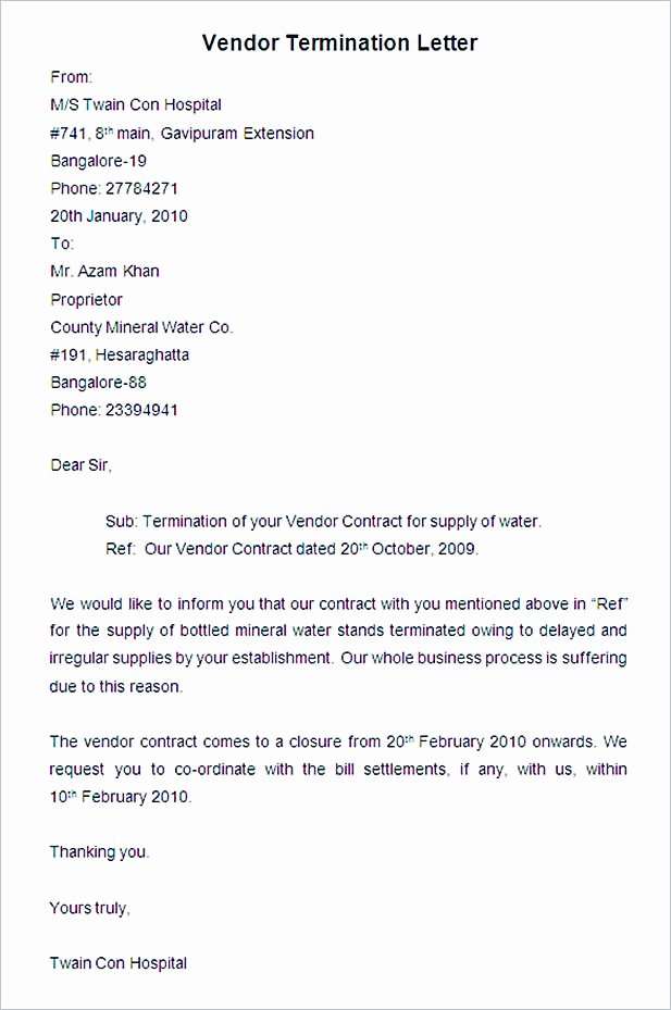 30 Termination Of Services Letter Example Document Template