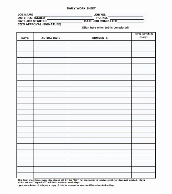 Unemployment Job Search Form Printable